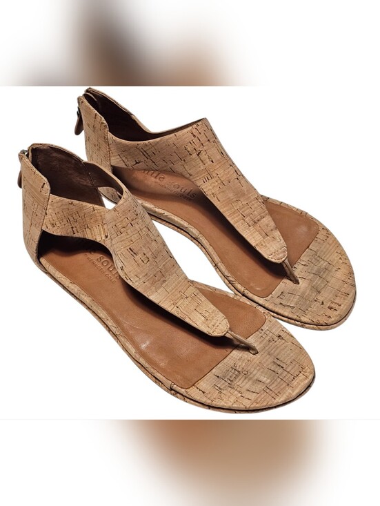 Shoes | Gentle Souls By Kenneth Cole Lark Toe Thong Cork Sandals Size 9 ...